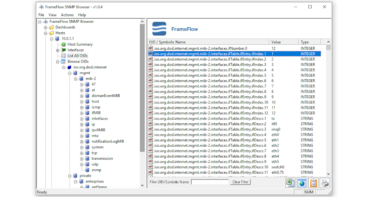 Free SNMP Browser | FrameFlow